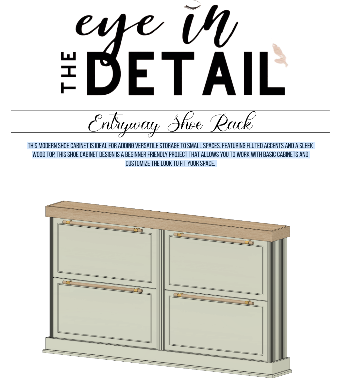 Entryway Shoe Rack Step by Step Plans - Eye in the Detail by Jessie Ecker